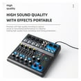 6 Channel Mixer Portable Sound Mixing Console USB Interface Computer ...