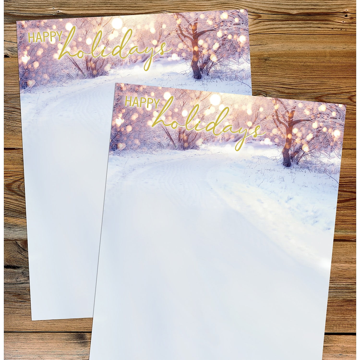 Great Papers Holiday Snowy Pathway Christmas Letterhead Multicolor 50 ...