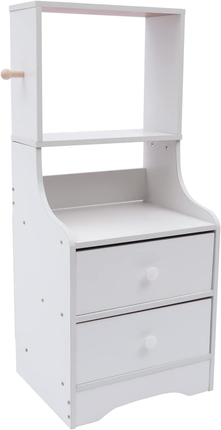 MONIPA 2 Layers Modern Tall Bed End Table Unique Night Stand with ...