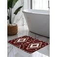 Brown Red Rectangle Soft Diatomaceous Earth Mat, Tribal Retro Classic ...