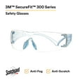 3M SecureFit 300 Series, SF301SGAF-LBL, Ice Blue Temples - Walmart.com