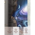 Broken Wall Sheer Curtains for Living Room Bedroom Nature Blue Purple ...