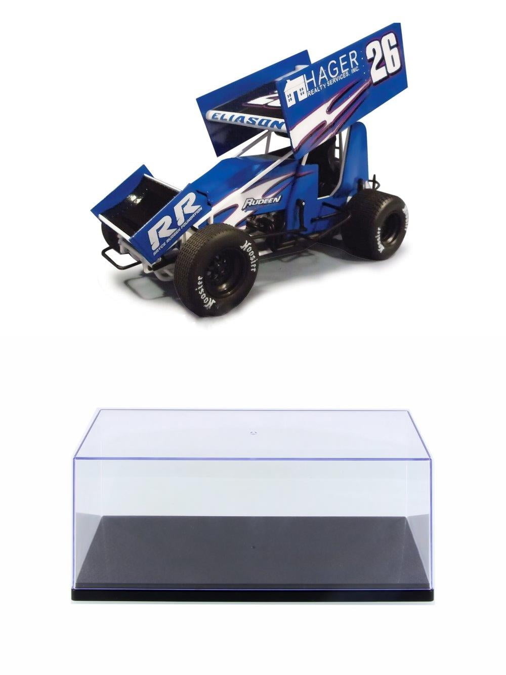 Diecast Car w/Display Case - 2021 Winged Sprint Car #26 Cory Eliason "Hager Realty" Blue - Acme ...