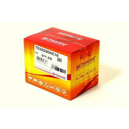 25 Pack Transcend TS32GSDHC10 25 x 32GB SDHC Class 10 Flash Memory Card | Walmart Canada