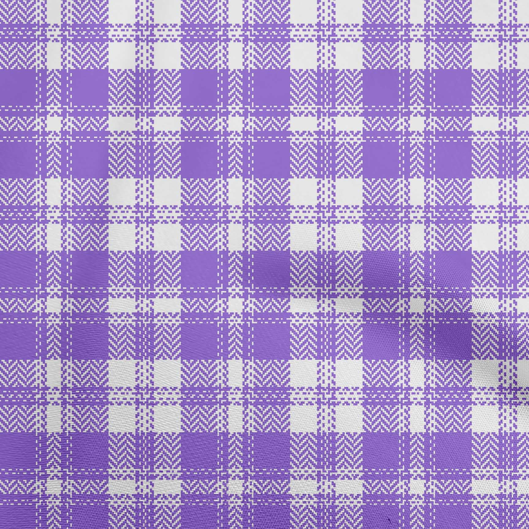 oneOone Cotton Flex Purple Fabric Tartan Diy Clothing Quilting Fabric ... oneOone Cotton Flex Purple Fabric Tartan Diy Clothing Quilting Fabric ...
