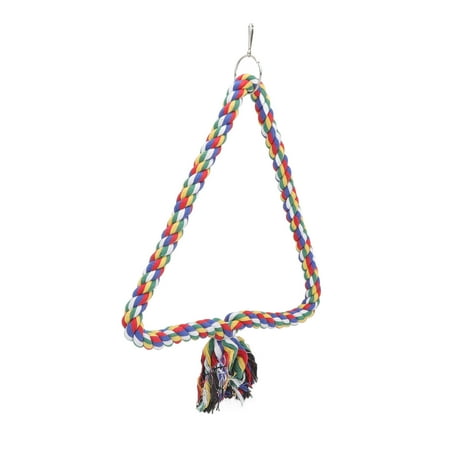 Parrots Rope Swing Perch Cotton Rope Swing Bird Toys Parrots Hanging ...