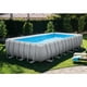 Intex 24' x 12' x 52 Ultra Frame Rectangular Above Ground Swimming Pool ...