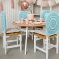 Bohemian Concentric Rings Chair Back Covers Set of 2, Coastal Aqua ...
