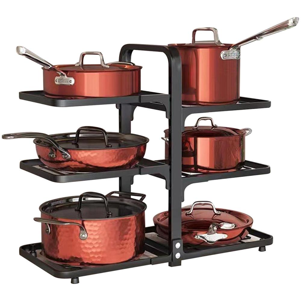 Pots And Pans Organizer For Cabinet|Multi-Tier Spice Rack Organizer For ...