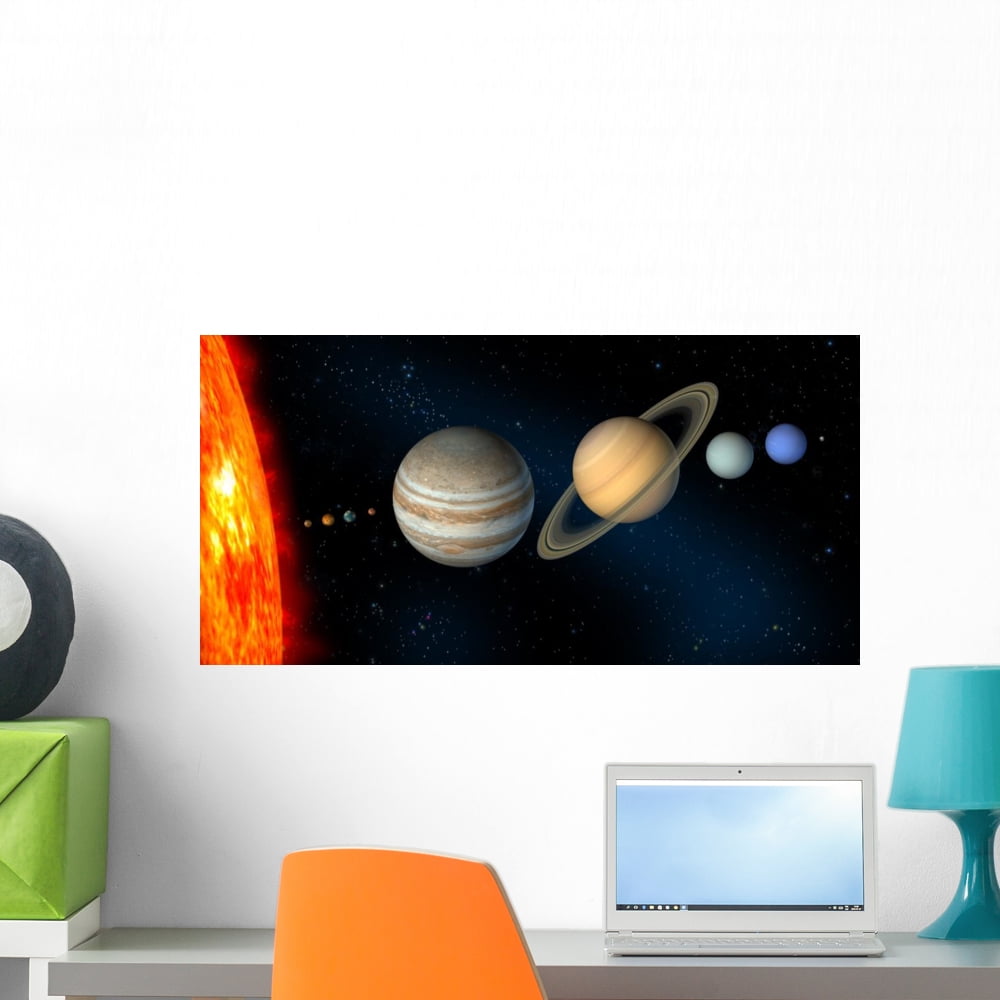 Solar System Wall Mural by Wallmonkeys Peel and Stick Graphic (24 in W ...