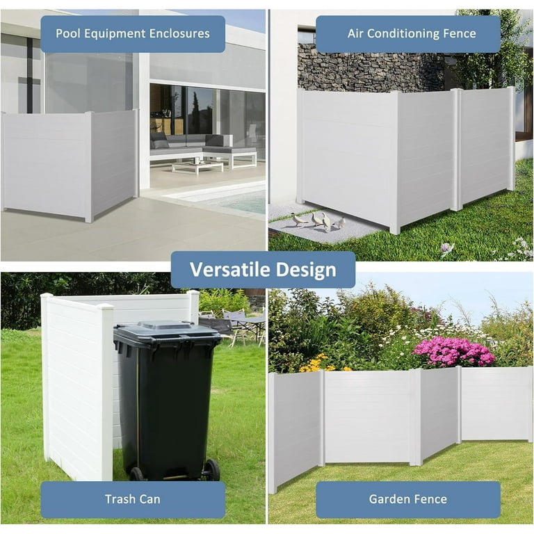 Vinyl Fence For Trash Cans Dropship Air Conditioner Fence, Trash Can