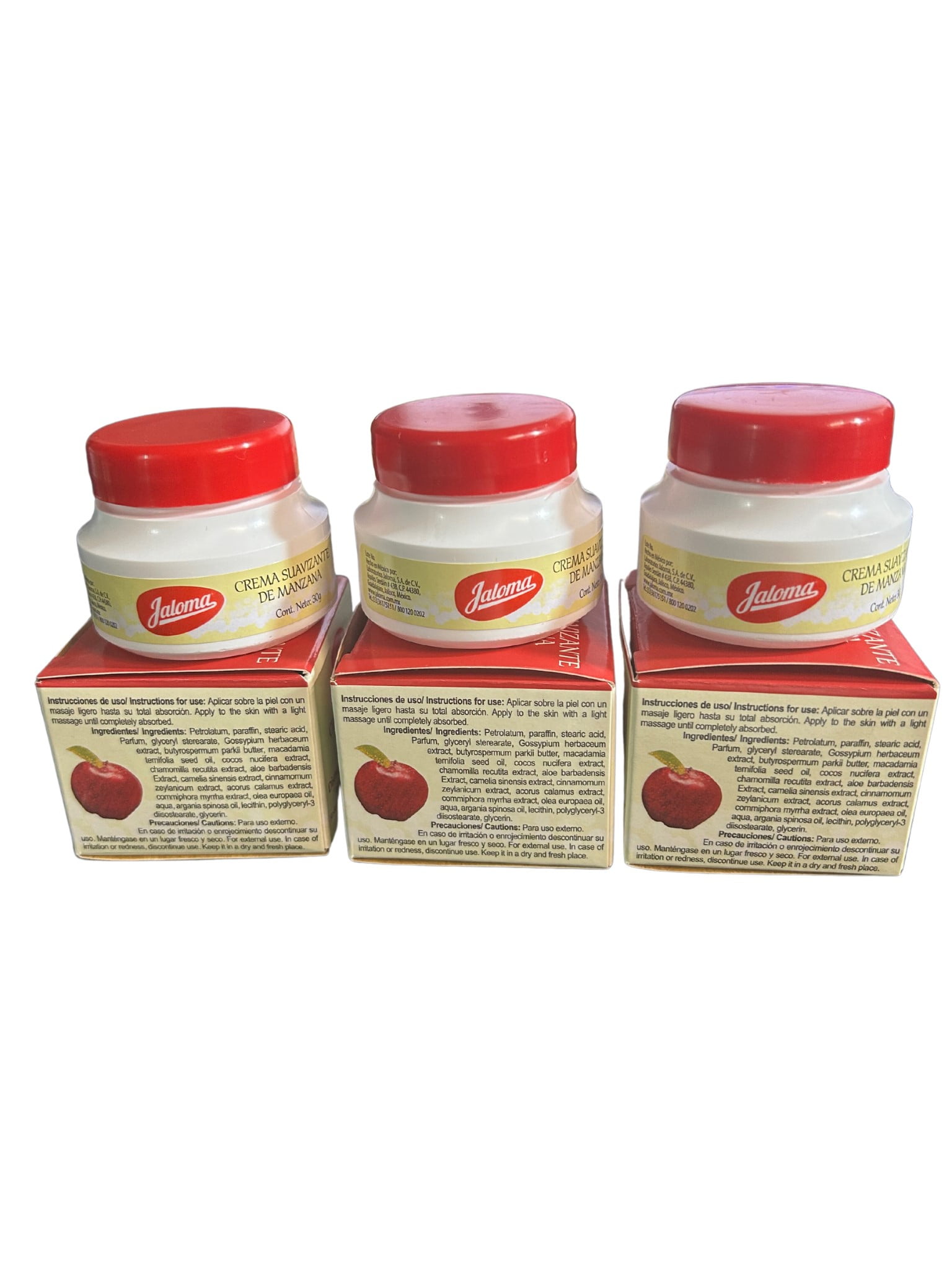 Jaloma Apple Softening Cream-Cream Suavizante de Manzana- 3-Pack (30 gr ...