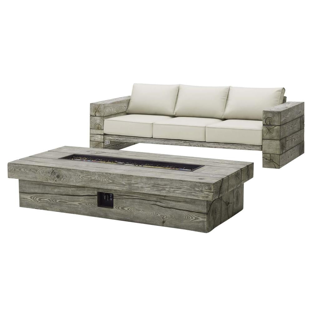 Click here for Modway Manteo Outdoor Patio Sofa Set With Fire Pit... prices