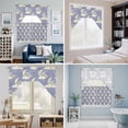 Cartoon Swag Curtains Valance and Tier Set, Dreamy Purple Cute Sleeping ...