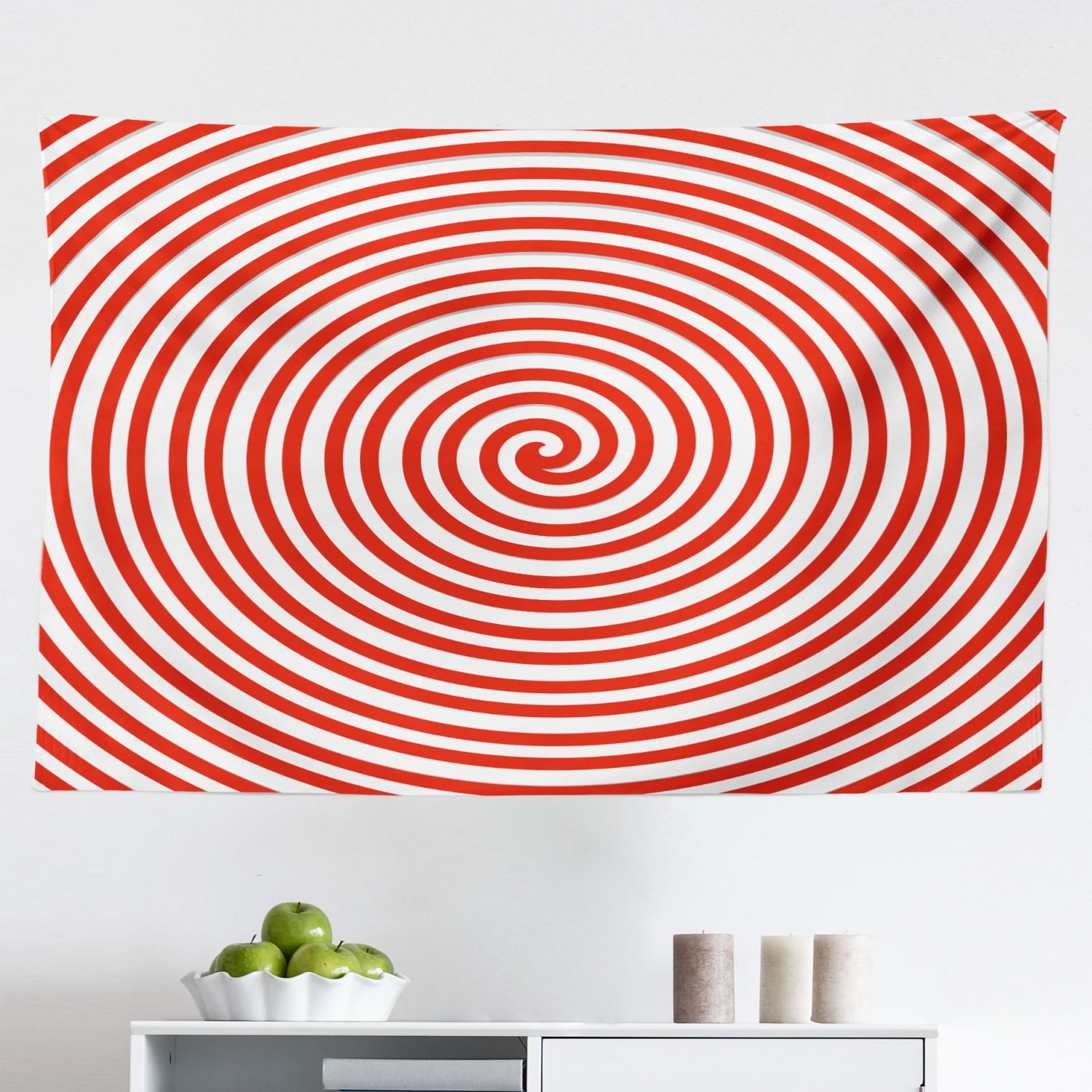Spires Tapestry, Digitally Generated Swirling Decreasing with Vibrating ...