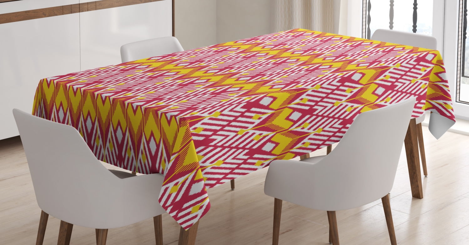 Ikat Tablecloth, Tribal Native Cultural Composition Chevron Inspired ...