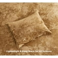 Chezmoi Collection Lux 3-Piece Caramel Gold Velvet Comforter Set Queen ...