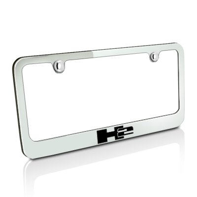 Hummer H2 Chrome Metal License Plate Frame - Walmart.com - Walmart.com