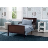 Delta Children Epic Wood Toddler Bed with Attached Guardrails, Dark ...