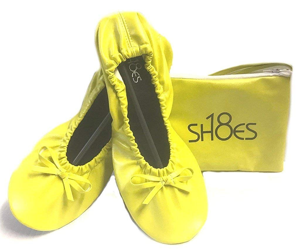 Shoes8teen Women's Foldable Portable Travel Ballet Flat Shoes w ...