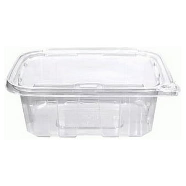 Eatery Essentials 64 oz Hinged Lid Tamper Evident Container, RPET, Clear | 134/Case - Walmart.com