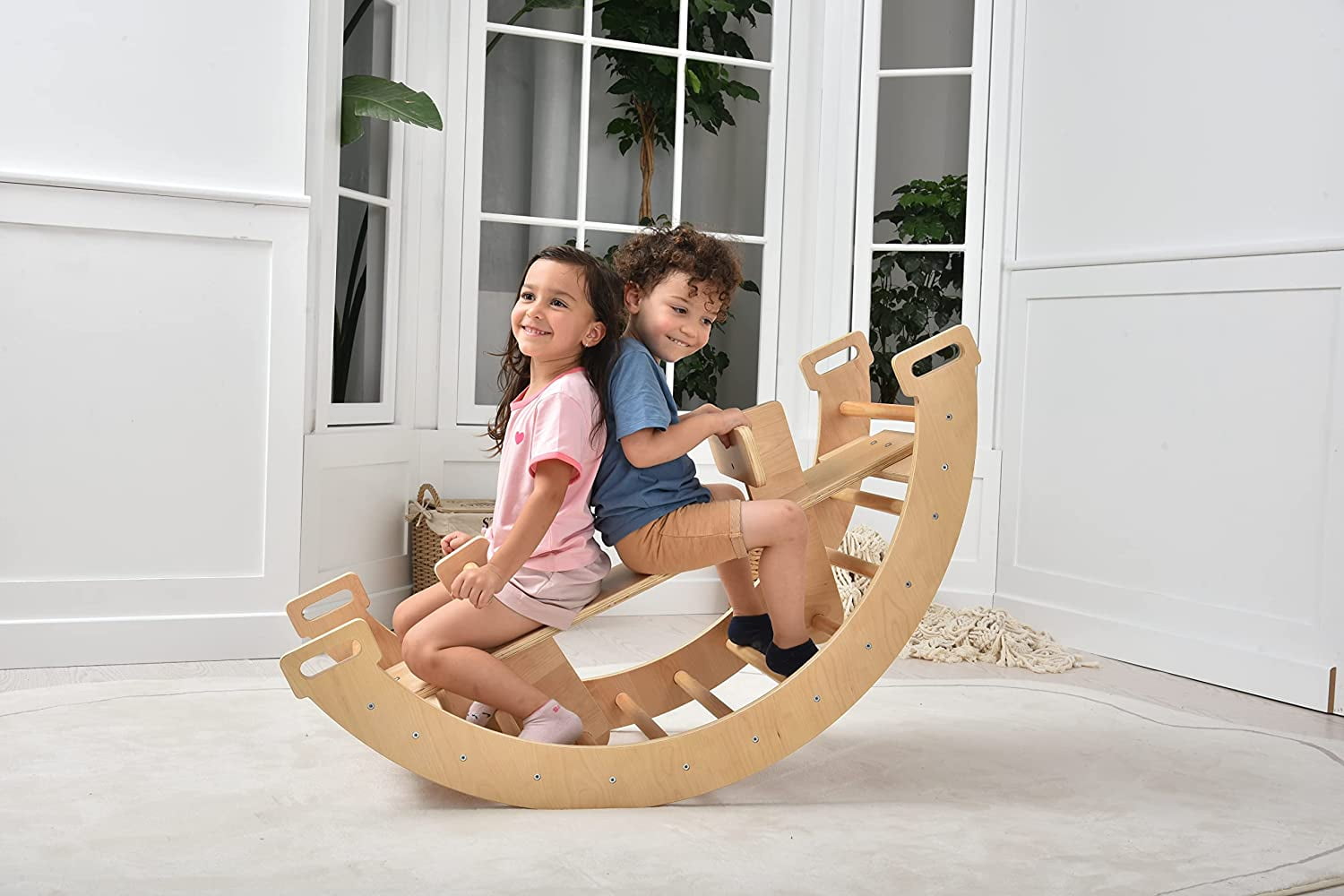 Avenlur BAILIS Seesaw Rocker Climber Arch with Handles and Built in ...