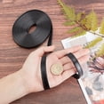 1roll PU Leather Cord Flat Black 12x2.6mm 3m/roll - Walmart.com
