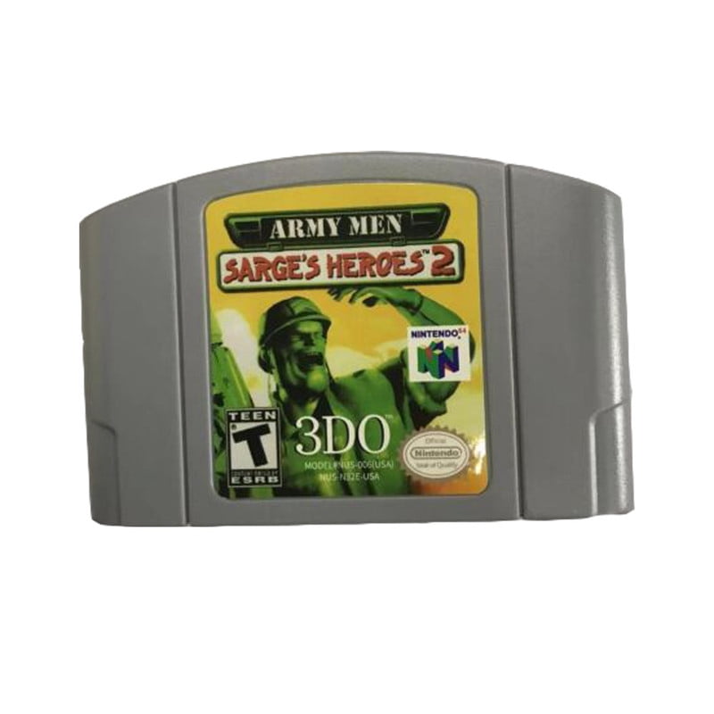Army Men Sarges Heros 2 Video Game Card Cartridge Console Nintendo 64 Us Version