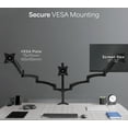 VIVO Adjustable Triple Monitor Mount, 2 Gas Arms + 1 Fixed, Supports 3 ...