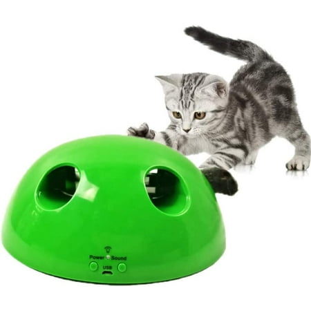 Cat Exercise Toy Smart Random Moving Feather and Mouse Tether Pepp Cat ...