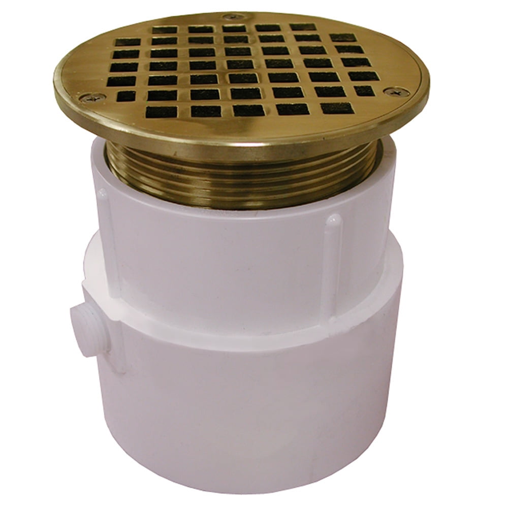 4" Over Pipe Fit Drain Base with 3-1/2" Metal Spud 6" Nickel Bronze ...