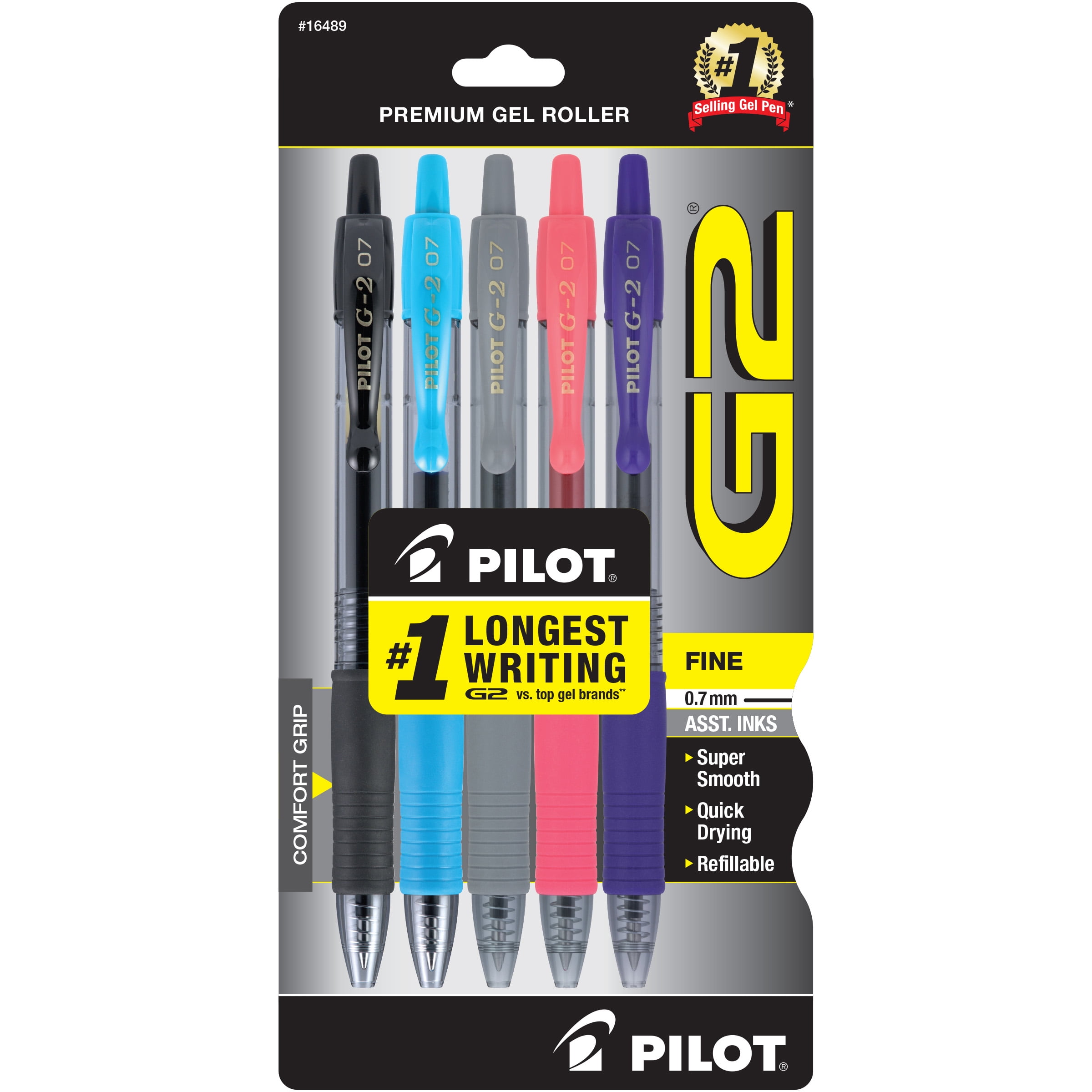 Pilot G2 Premium Retractable Gel Ink Rolling Ball Pen, Fine Point ...