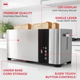 UltraToast Full Stainless Steel Toaster 4 Slice, Long Extra-Wide Slots ...
