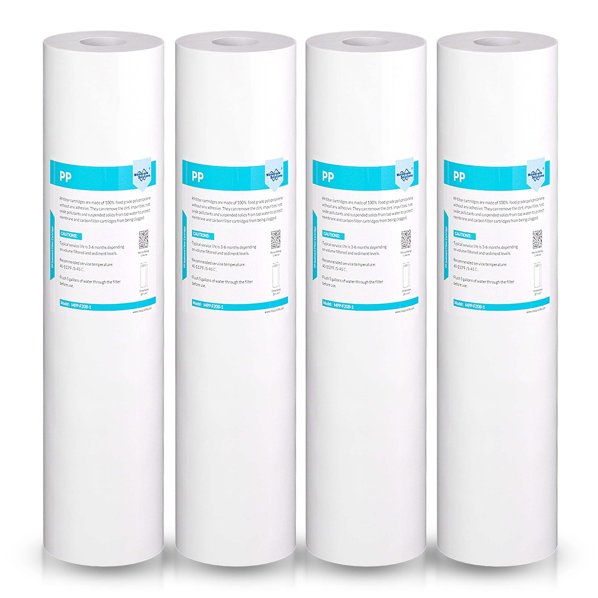 Membrane Solutions 5 Micron 4.5" x 20" Whole House Sediment Home Water ...