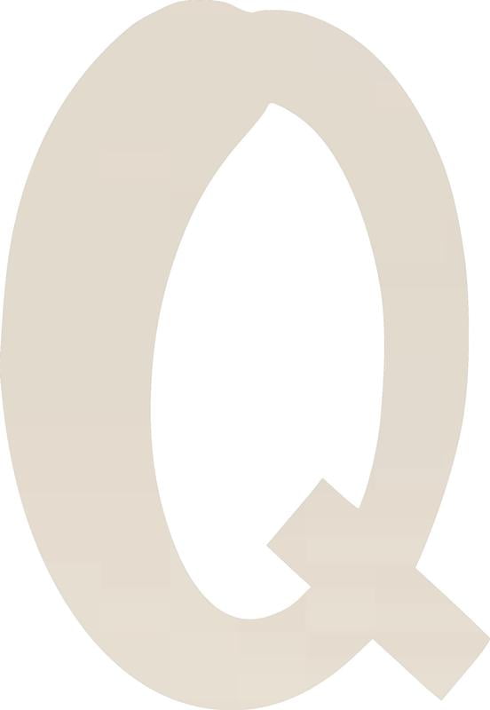 Acrylic Letter Q Icebold, 4'' Tall White Custom Wedding Plastic Letters ...