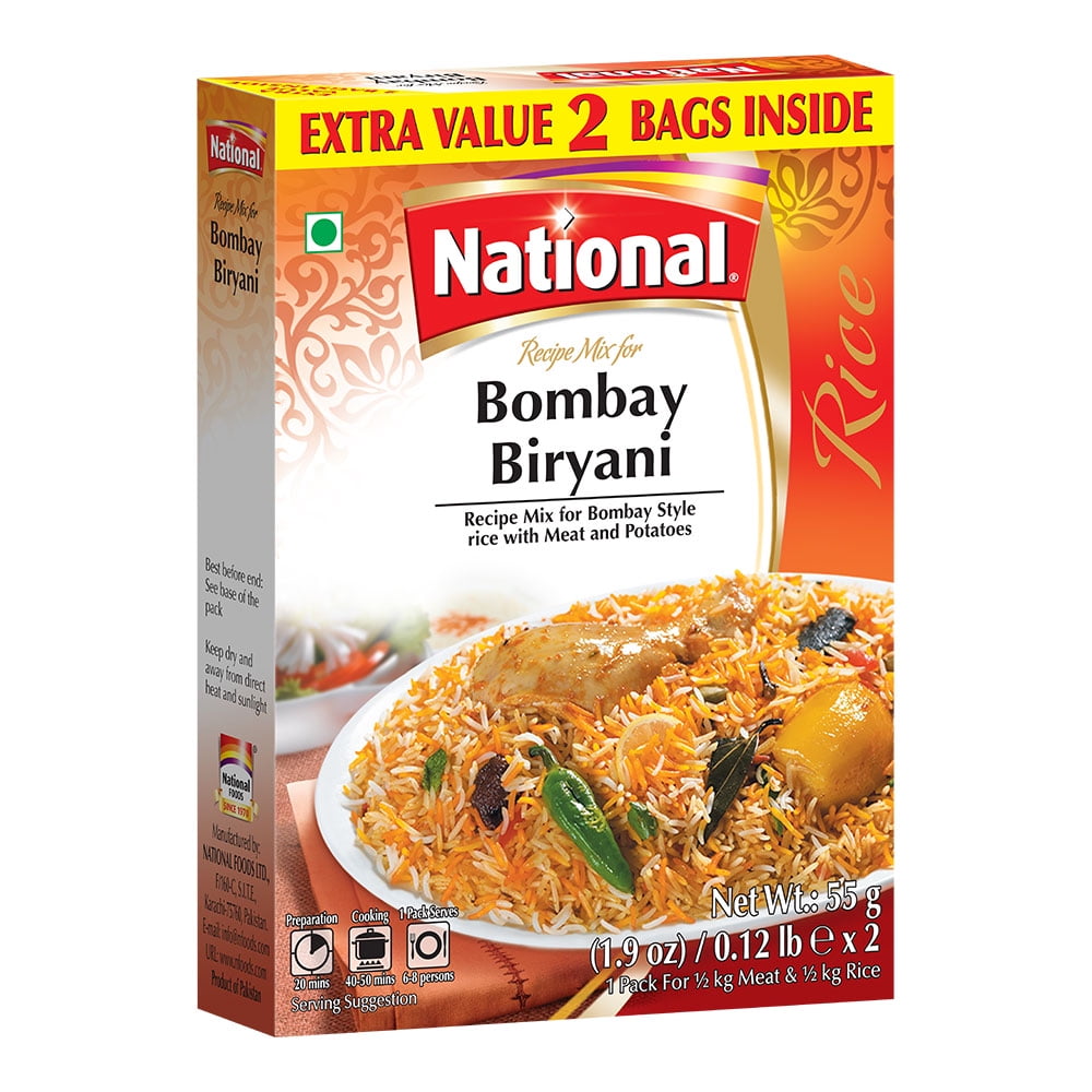 Buy National Foods Bombay Biryani Recipe Mix 1.90 oz (55g) | South ...