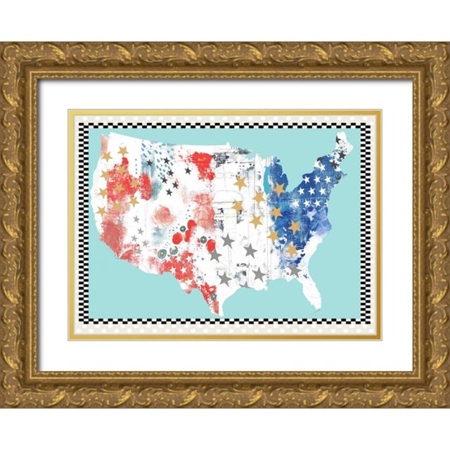 Ogren, Sarah 24x19 Gold Ornate Wood Framed with Double Matting Museum Art Print Titled - USA ...