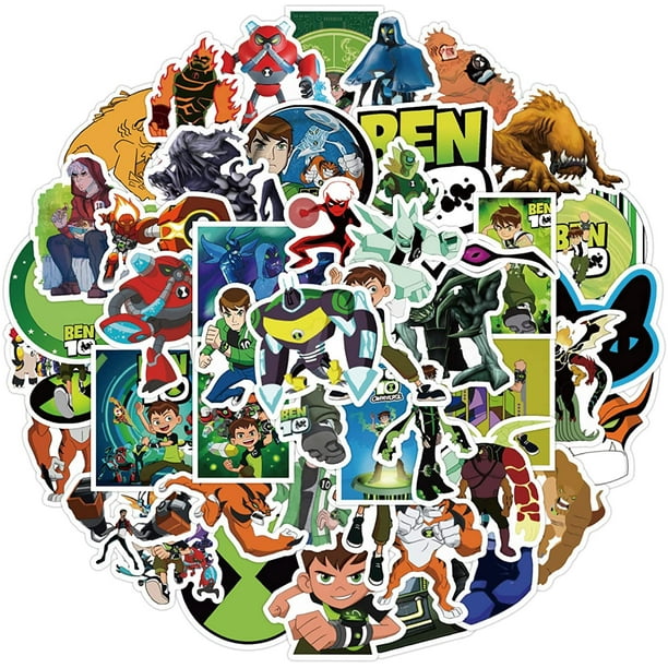 Ben 10 Stickers Cool Anime Stickers for Kids Laptop,50pcs Funny Cartoon ...