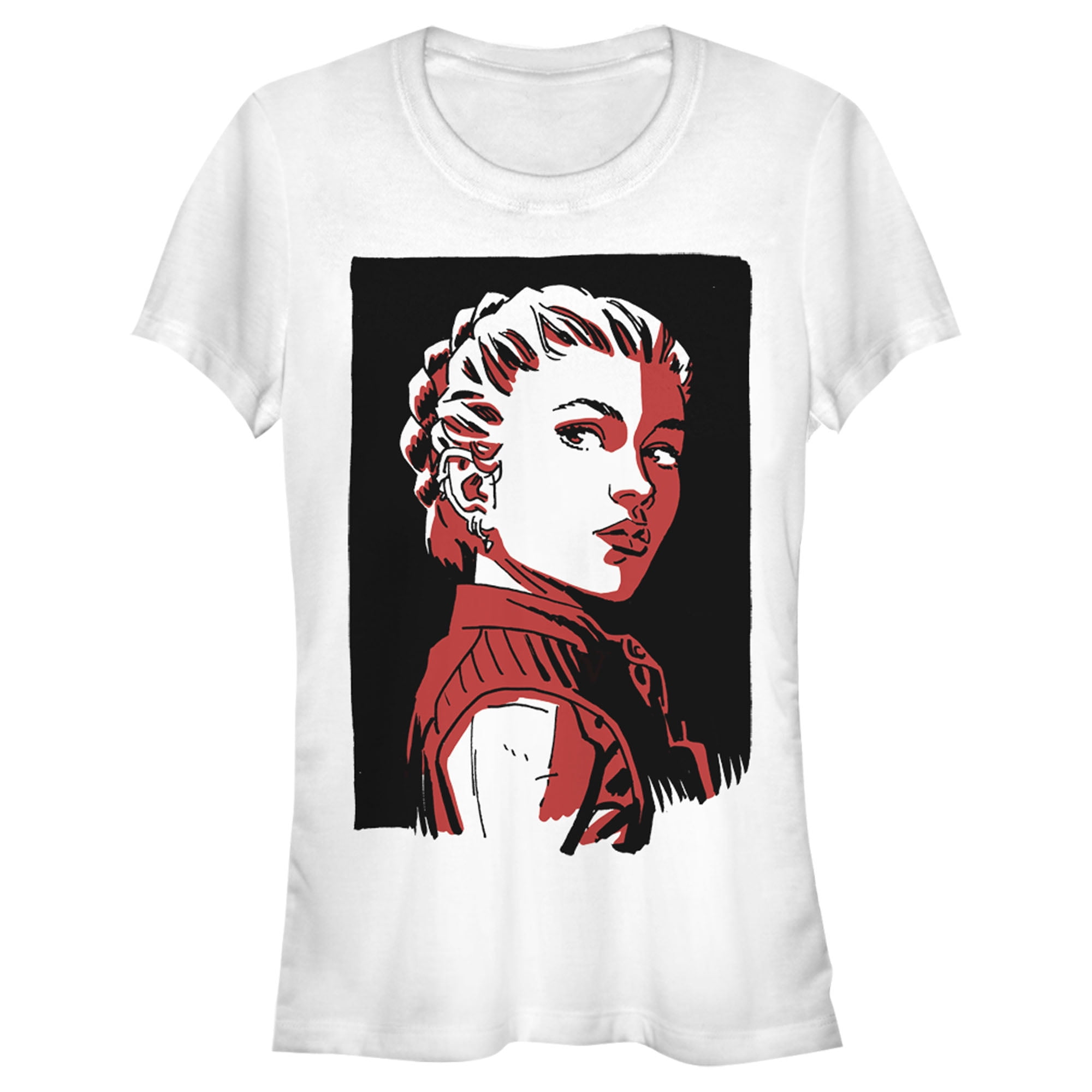 Junior's Marvel Black Widow Yelena Portrait Graphic Tee White Medium ...