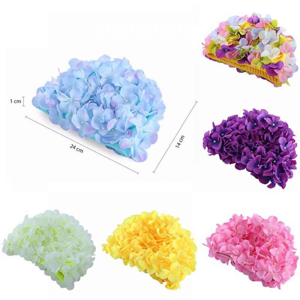 Swimming Long Hair Bubble Cap Anti-slip Ear Wrap Waterproof Swim Bath ...