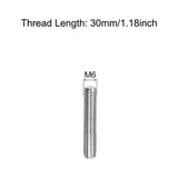 Uxcell Fully Threaded Rod M6 x 30mm 1mm Thread Pitch 304 Stainless ...