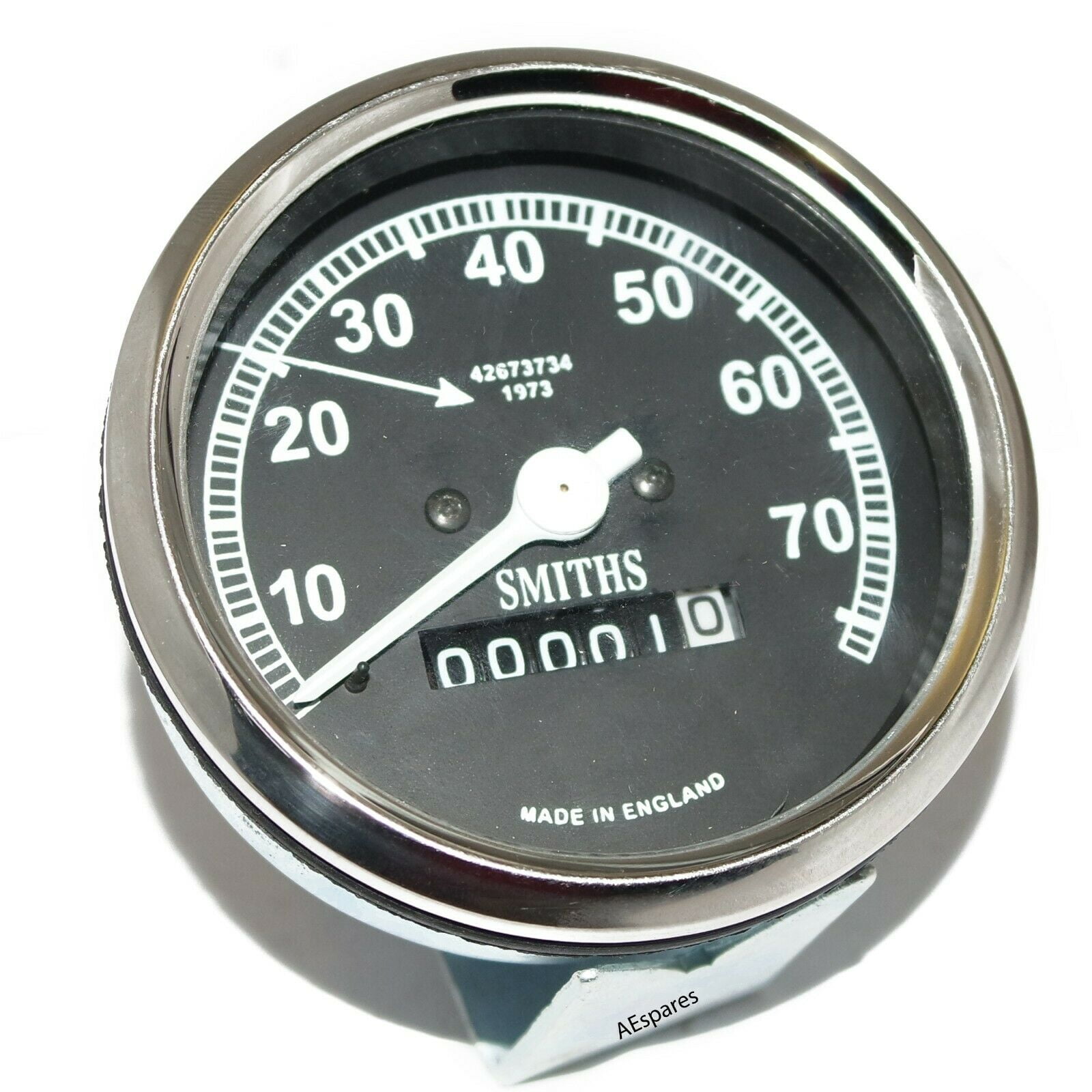 Fits Royal Enfield Bullet Replica Smiths Speedometer miles/ Hour 0-70 ...