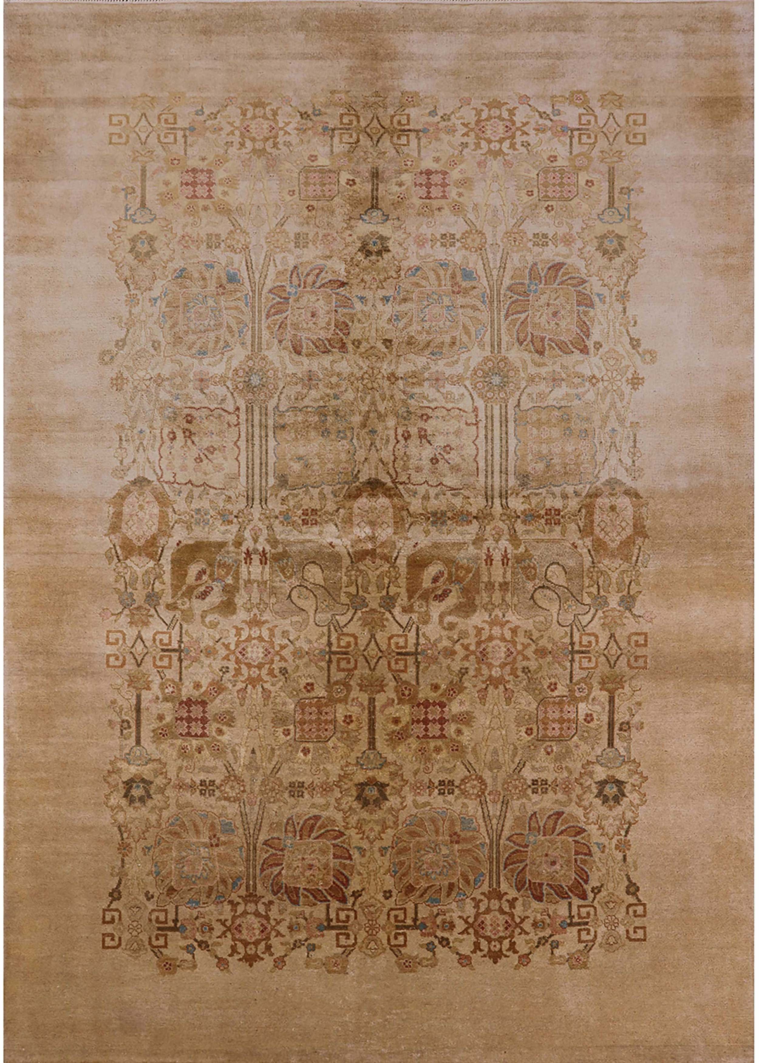 Ahgly Company Indoor Rectangle Mid-Century Modern Brown Oriental Area ...