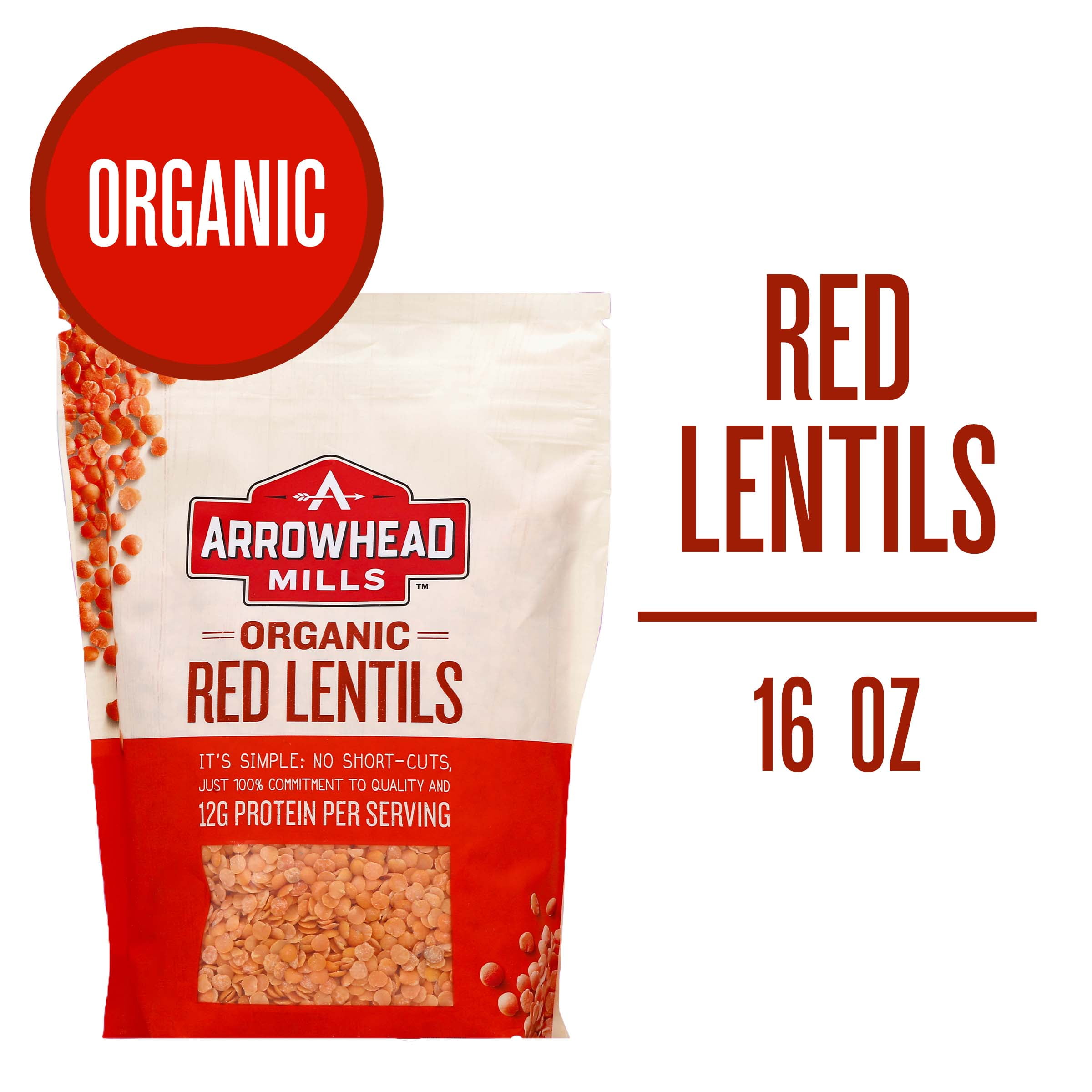 Arrowhead Mills Organic Red Lentils, 16 Oz Bag - Walmart.com