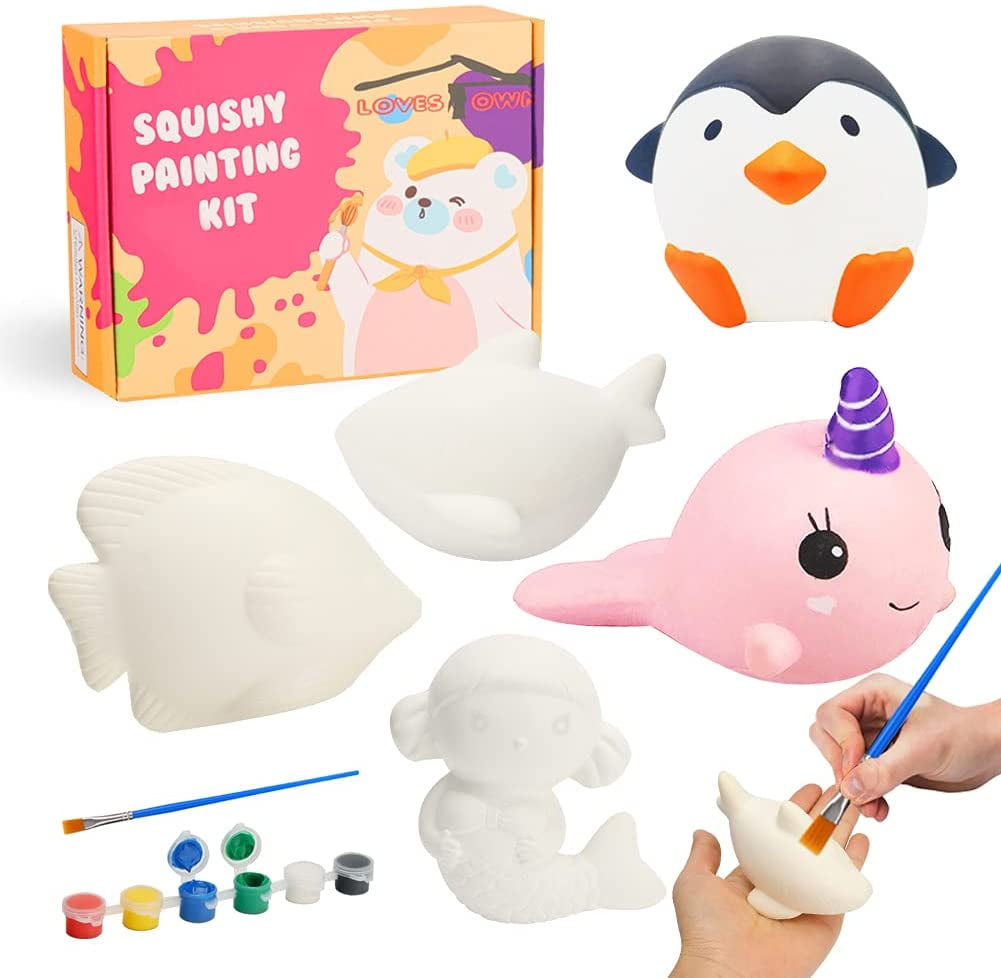 Htooq Squishy Making Kit 5 Pcs Diy Squishies Ocean Animal Squishies