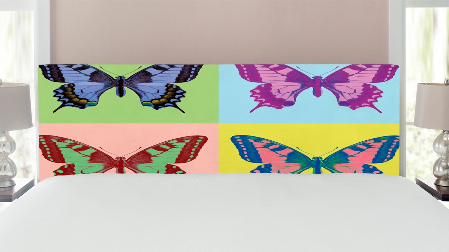Butterfly Headboard, Pop Art Swallowtail Pavilions Wild Life ...