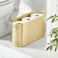 mDesign Large Steel Toilet Paper 6-Roll Bathroom Organizer Bin Box ...