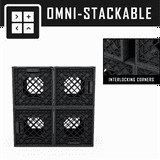 UbeCube UC01 Collapsible Crate, Omni Stackable Modular Storage System ...