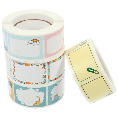4 Rolls of Cartoon Name Tag Stickers Sticky Name Tag Labels Self ...