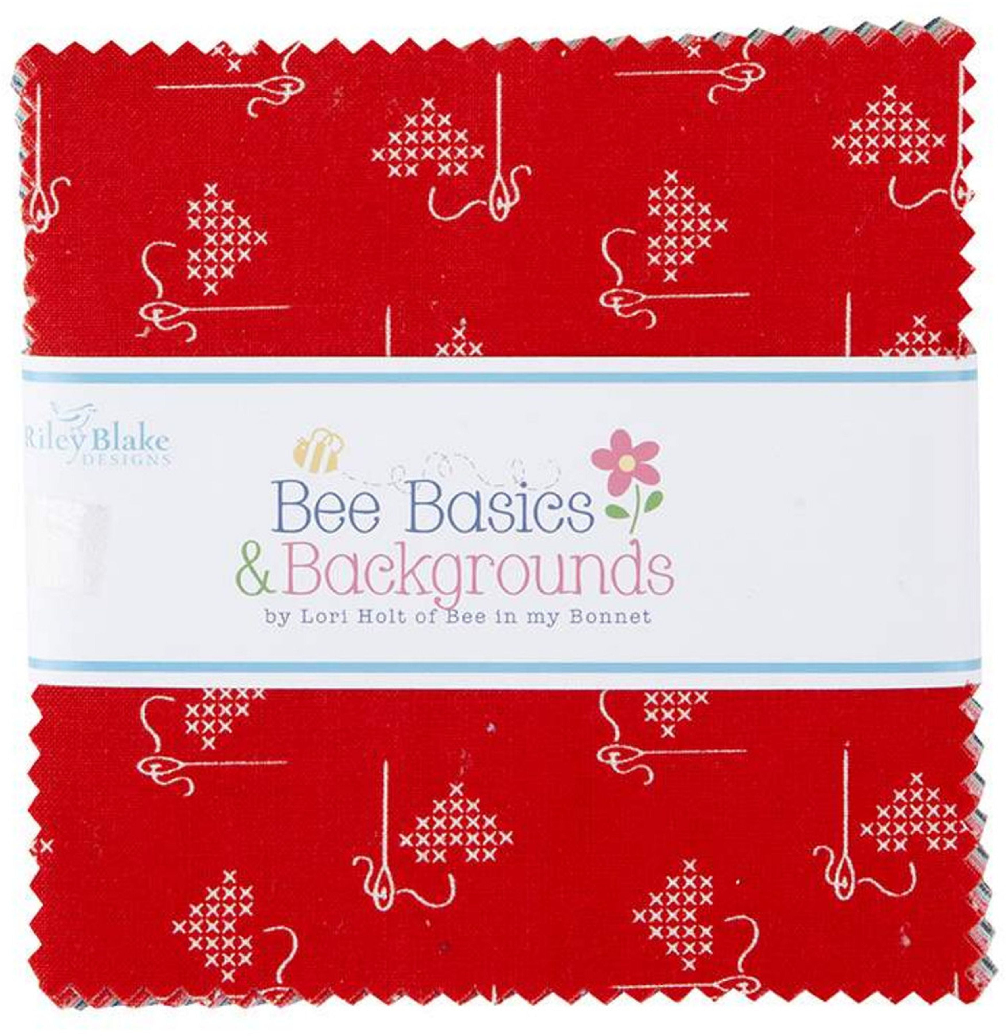 Bee Basics & Backgrounds Riley Blake Stacker by Lori Holt; 42 - 5" Precut Fabric Quilt Squares ...